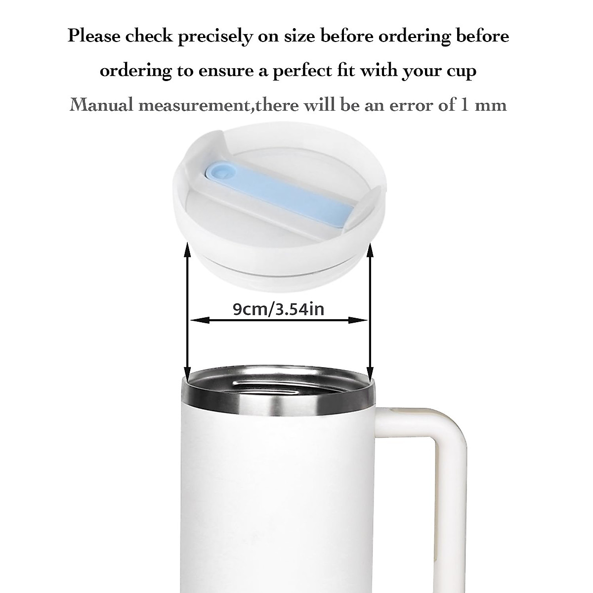 40oz Tumbler Lid for Stanley, Spill Proof Splash Resistant Tumbler Covers,Replacement cover for Stanley Cup Accessory(2 pack) (Fog, 40oz)