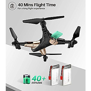 SYMA Drone with 1080P FPV Camera,Optical Flow Positioning,Tap Fly,Altitude Hold,Headless Mode,3D Flips,2 Batteries 40mins Flying UFO Remote Control Quadcopter for Kids Beginners