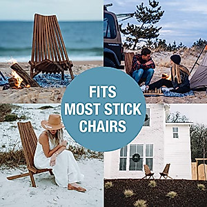 CleverMade Tamarack Chair Cover; Eco Friendly Outdoor Patio Furniture Cover; Great for Folding Wooden Chairs; Protects From Elements, 2 Pack, Mocha