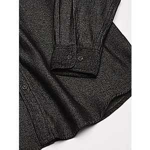 Wrangler Authentics Men's Long Sleeve Classic Woven Shirt, Black Denim, XX-Large