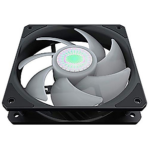 Cooler Master SickleFlow 120 V2 Blue Led Square Frame Fan, Air Balance Curve Blade, Sealed Bearing, 120mm PWM Control for Computer Case & Liquid Radiator