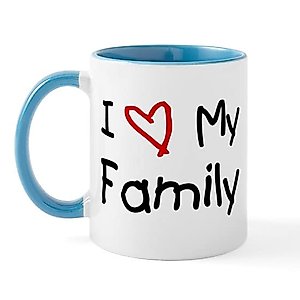 CafePress I Love My Family Mug Ceramic Coffee Mug, Tea Cup 11 oz