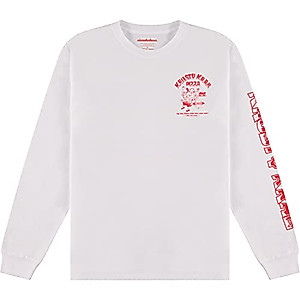 Mens Spongebob Squarepants Shirt - Spongebob, Patrick & Krusty Krab Long Sleeve Tee (Krabby White, X-Large)