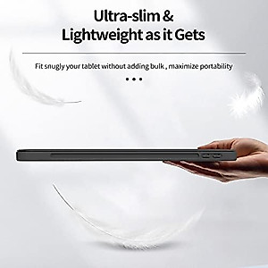 KenKe Case for iPad Air 11 Inch M2, for iPad Air 7th/6th/5th/4th Generation 2025/2024/2022/2020 10.9 Inch with Pencil Holder, Duable Cover with Soft TPU Back, Auto Wake/Sleep & Trifold Stand, Black