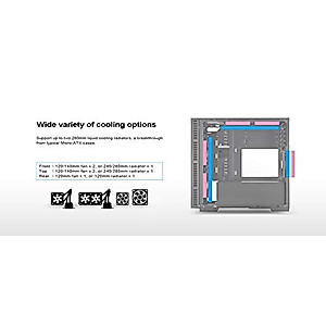 SilverStone Technology RL08BR-RGB Black and Red Micro-ATX Case with Tempered Glass Side Panel and 2 x120mm RGB Fans