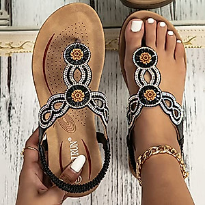 Black Women Wedges Leisure Casual Breathable Shoes Women's Slippers Fashion Womens Black Wedge Sandals Size 10(11G-Black,6.5)