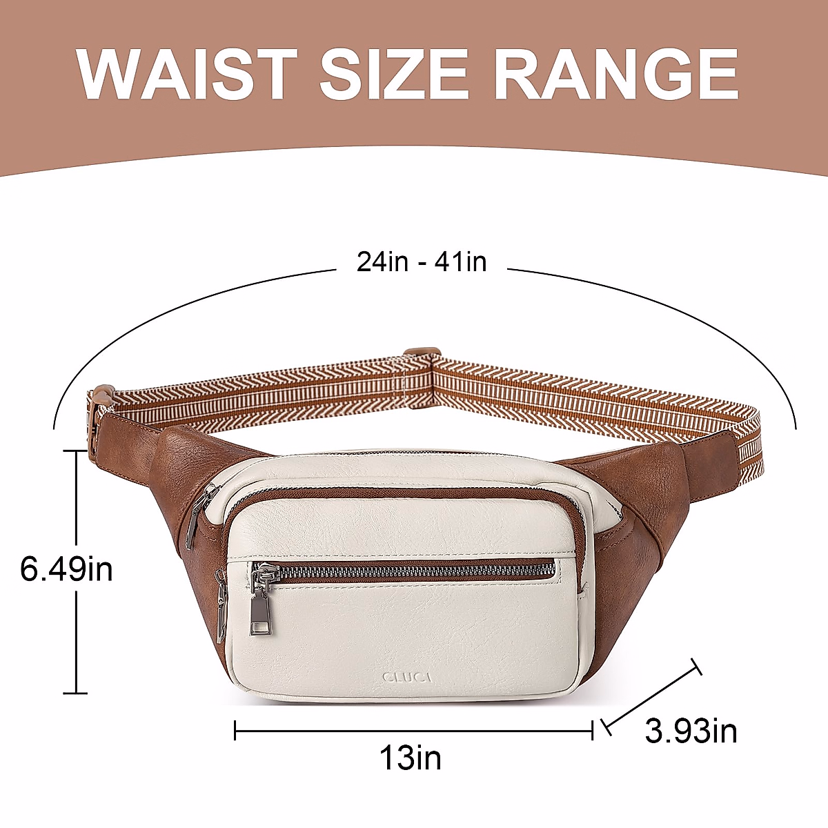 CLUCI Small Sling Bag For Women Bundles With Fanny Pack