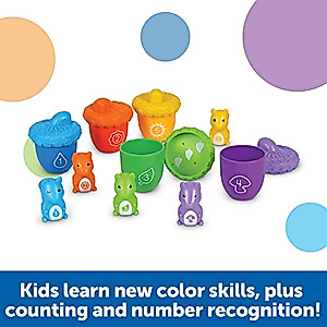 Learning Resources Snap-n-Learn Surprise Squirrels, 15 Pieces, Ages 18 Months+, Fine Motor Skills Toys, Colors and Numbers Recognition, Learning & Education Toys, Baby and Toddler Toys