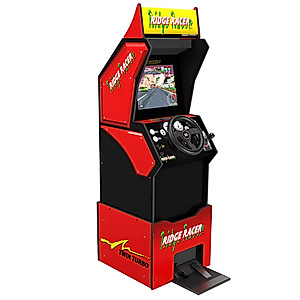 ARCADE1UP Ridge Race Arcade Cabinet with Riser Red, Red, XX-Large