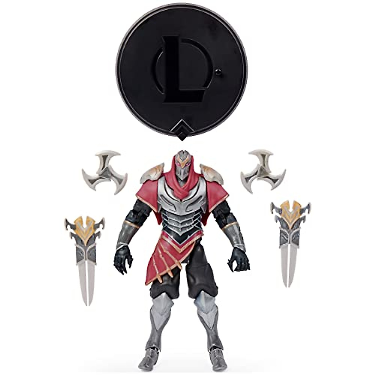 League of Legends, 6-Inch Zed Collectible Figure w/Premium Details and 2 Accessories, The Champion Collection, Collector Grade, Ages 12 and Up