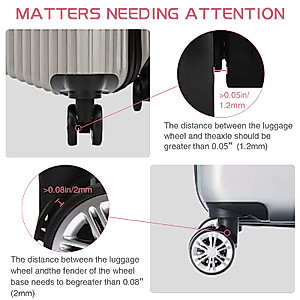 Luggage Suitcase Wheels Cover 12 Pack, Luggage Wheels Protector, Luggage Caster Cover, Luggage Spinner Wheels Silicone Case with Wear-resistant, Anti-noise for Carry-on Luggage with Spinner Wheels