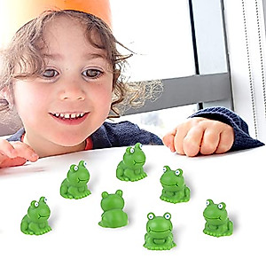 40 Pcs Cute Frog Miniature Figurines Resin Mini Frogs Moss Micro Landscape Blue-Eyed Frogs Animals Model DIY Craft Accessories for Home Garden Party Frog Cake Topper Decorations