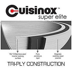 Cuisinox Super Elite Stainless Steel Covered Dutch Oven, 9.5" - 6.2 Quarts