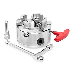 WEN LA4374 3.75-Inch 4-Jaw Self-Centering Lathe Chuck Set with 1-Inch x 8TPI Thread