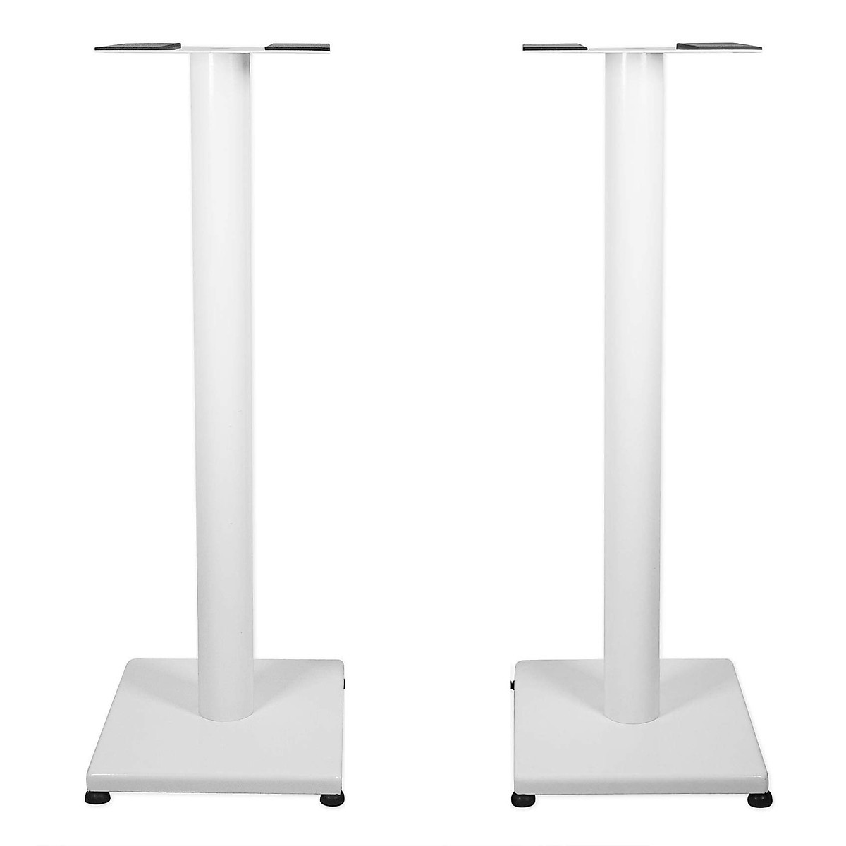 ROCKVILLE Pair RS29W 29" Steel Bookshelf Speaker/Studio Monitor Stands-White V2