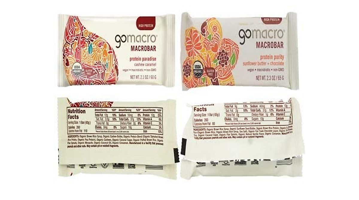 GoMacro Variety Pack: 12 Tasty Nutrition Bars