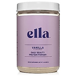 NAKED nutrition Ella Vanilla Collagen Protein Powder for Women - Daily Beauty Protein Powder with Grass-Fed Collagen Peptides - Non-GMO, Gluten-Free, No Artificial Sweeteners - 20 Servings