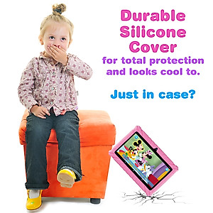 Contixo Kids Tablet - V8 7" Toddler Tablet, Ages 3-7, Android 11 Tablet for Kids, Disney Edition Pre-Installed, Parental Control, WiFi, Teacher Approved Learning Tablet for Boys Girls (Pink)