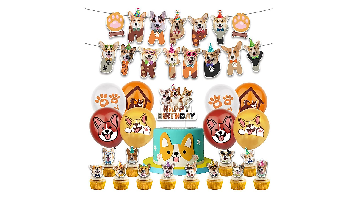 Cute Corgi Party Decorations for Birthday Events