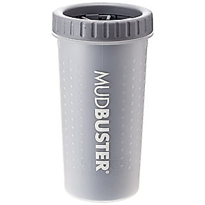 Dexas MudBuster Portable Dog Paw Washer/Paw Cleaner, Large, Light Gray