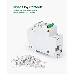 Chtaixi 12V-110V DC Miniature Circuit Breaker, 100 Amp 1 Pole Battery Breaker Protector for Solar PV System and RV, Thermal Magnetic Trip, DIN Rail Mount, High Current DC Disconnect Switch MCB 1P B100