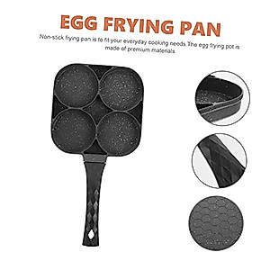 Yardwe Fried Egg Pan Home Tool Set Japanese Frying Pot Egg Skillet Four Cup Egg Pan Small Frying Cooking Pan Sandwich Maker Egg Cooking Pan Kitchen Gadget Egg Frying Pan Alloy Tamagoyaki