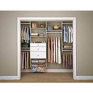 Easy Track 8" Drawer Closet Storage, White