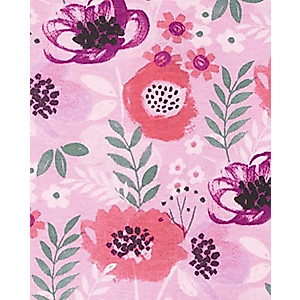 The Children's Place Baby Girls' and Toddler Short Sleeve Zip-Front One Footless Pajama Snug Fit 100% Cotton 2 Piece Set, Tiara Pink, 4T