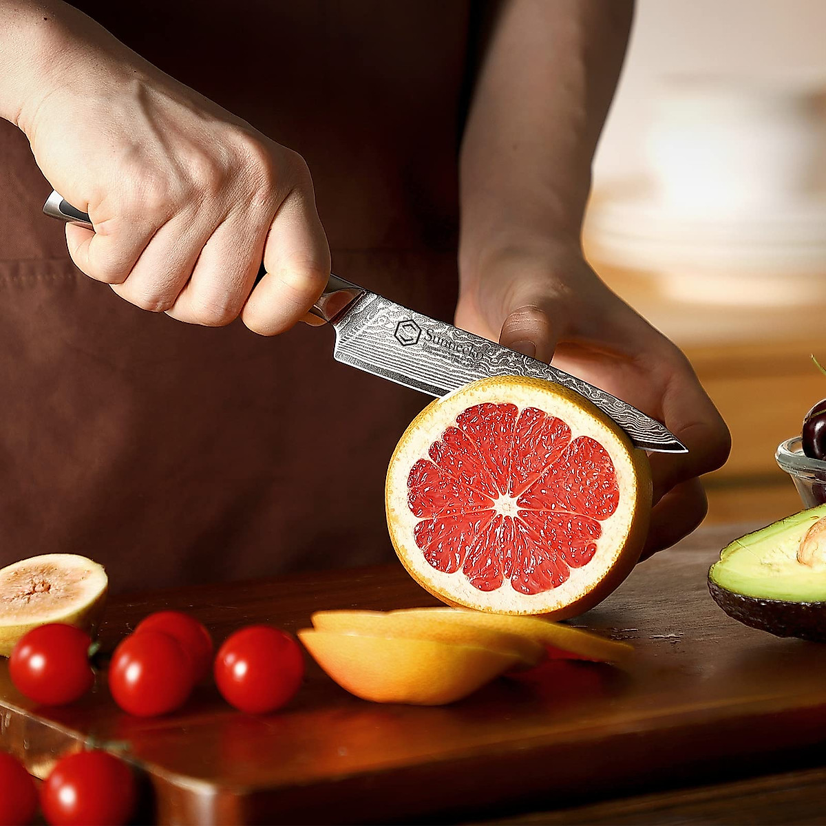 Sunnecko Chef Knife Nakiri Knife Santoku Knife and Utility Knife