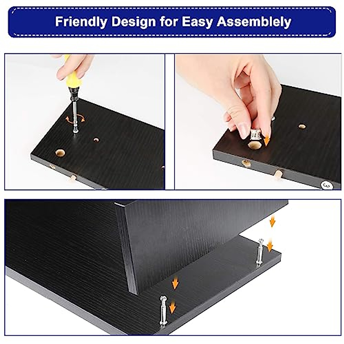 ERGO TAB Monitor Stand, Monitor Riser Wood 2 Tiers Desk Organizer Stand with Cellphone Holder, Laptop Printer Stand with Cable Management