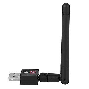 USB Adapter for PC,300Mbps USB2.0 2.4Ghz Network Card Adapter Dongle Transceiver,Support 64/128-Bit WEP,Support for Windows 2000/ Xp/Vista/7/8/10//Linux
