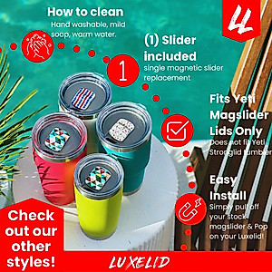 Yeti Magnetic Slider Replacement - Yeti Magslider replacement - Yeti lid magnet fits All Yeti Tumbler Magslider Lids - (USA)-BPA FREE/HAND WASH ONLY
