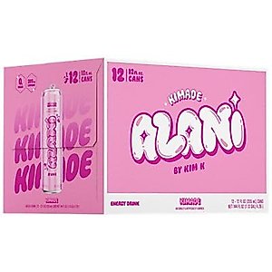 (12 pack) Kimade - Alani Nu Energy Drink (12 fl. oz) - Refreshing Strawberry Lemonade - Kimade by Kim Kim Kardashian