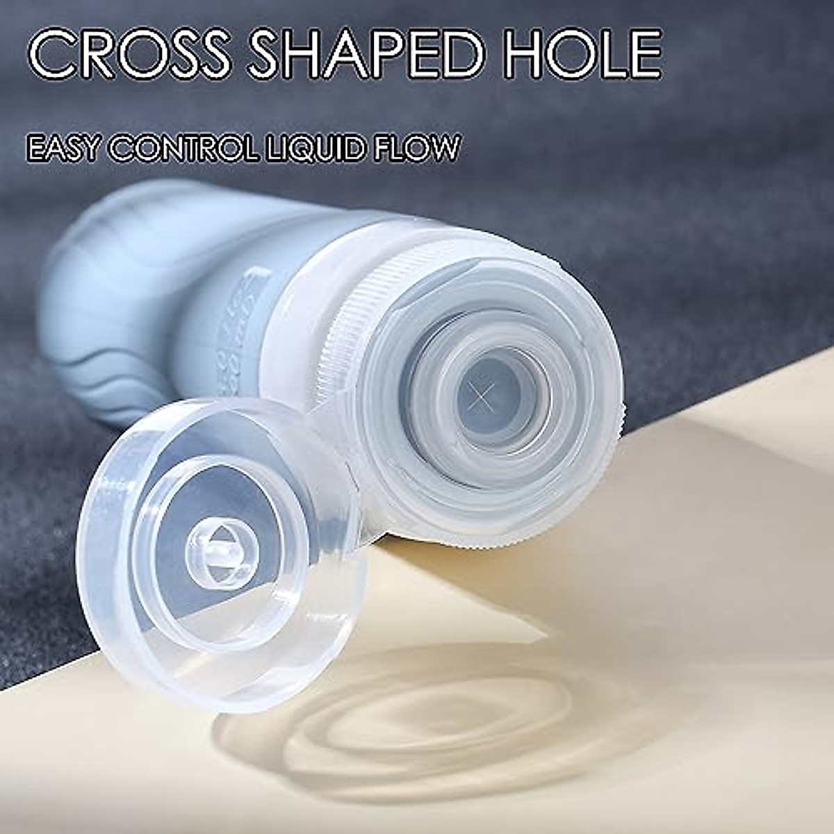 SaineeyCN 12 Pack Travel Size Bottles, Tsa Approved 3oz Travel Size Containers, BPA Free, Leak Proof, Portable Travel Accessories