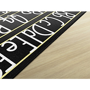 Flagship Carpets Handwriting Samplers ABC Children's Floor Area Rug for Indoor Classroom or Home Learning Area, Kids Room or Educational Play Mat, 7'6" x 12', Rectangle