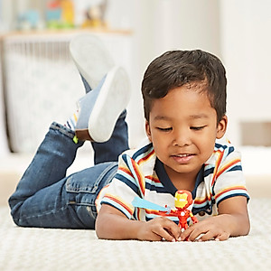 Marvel Spidey and His Amazing Friends Iron Man Action Figure with Accessory, 4-Inch, Preschool Super Hero Toys, Christmas Stocking Stuffers for Kids, Ages 3+