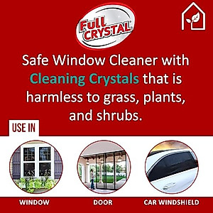 Full Crystal Exterior Refill Kits-Crystal Powder Outdoor Cleaner Packets Non-Toxic, No Scrub, No Rinse Cleaning Solution 8oz. Refill Kit Parent (16oz)