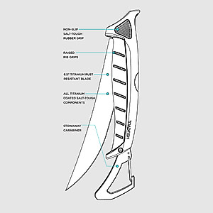 Toadfish Stowaway Folding Filet Knife with Built in Carabiner -7inch