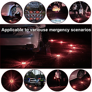 DK-WINER LED Road Flares roadside emergency car kit emergency road flares Kit with Magnetic Base for Vehicles & Boat | 9 Flash Modes(with Batteries) (3pack)