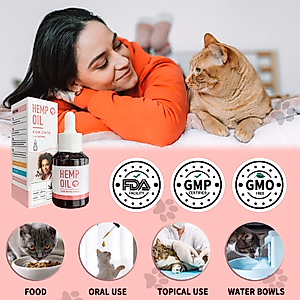 ZOEDUL Calm Your Feline Friend with Hemp Oil for Cats - Cat Calming, Cat Anxiety Relief, Digestion, Immunity, Hip & Joint Support