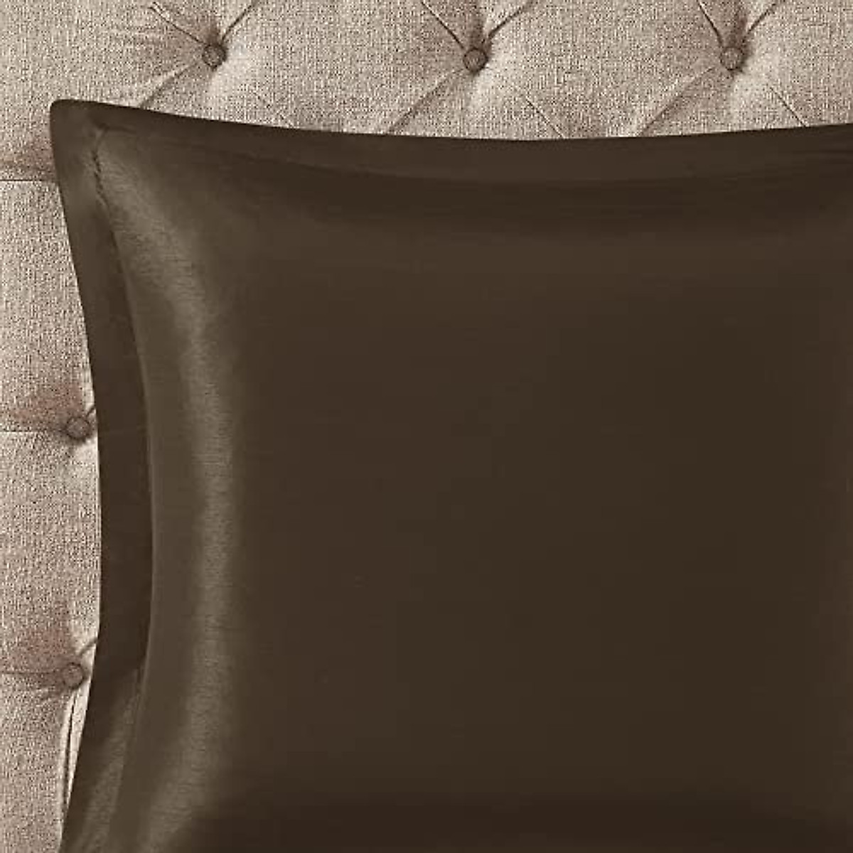 Madison Park Essentials Jelena Room in A Bag Faux Silk Comforter Classic Luxe All Season Down Alternative Bedding, Matching Bedskirt, Curtains, Decorative Pillows, Queen(90"x90"), Seafoam 24 Piece