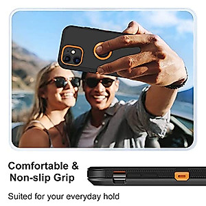 Aimoll-88 for iPhone 12 Case, iPhone 12 Pro Case, with Built in Screen Protector Heavy Duty Drop Protection Shockproof Dust Proof Protective Phone Cover for Apple iPhone 12/12 Pro (Black/Orange)