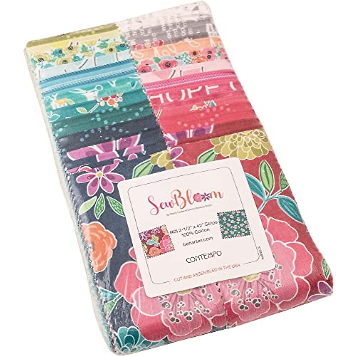 Cherry Guidry Sew Bloom Strip-Pies 40 2.5-inch Strips Jelly Roll Benartex 2.5 Inches STSWBPK 0