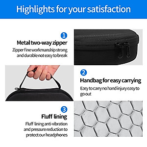 JHK Headphone Case for WH-1000XM4,WH-1000XM2,WH-1000XM3,WH-1000XM5 Wireless Noise Cancelling Headphones, Protective Hard Shell Travel Carrying Bag with Accessories Storage (for XM2/XM3/XM4)