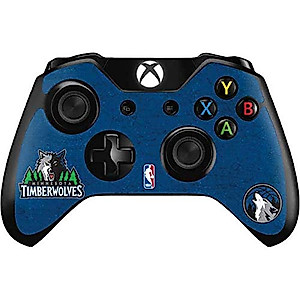 Skinit Decal Gaming Skin Compatible with Xbox One Controller - Officially Licensed NBA Minnesota Timberwolves Distressed Design