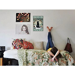 Bestylez Funny Black Cat Signs Cat Pictures Cat Poster Wall Decor, Cat Lover Gifts For Women Girl - Once Upon a Time There was a Girl Who Really Loved Cats, 8 x 12 Inch (513)