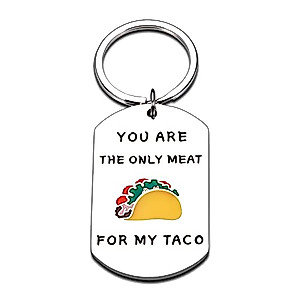 Husband Birthday Gifts from Wife Naughty Keychain Funny Valentines Gifts for Boyfriend Anniversary Present for Soulmate Taco Gifts for Hubby Fiance Lover from Wifey Fiancee