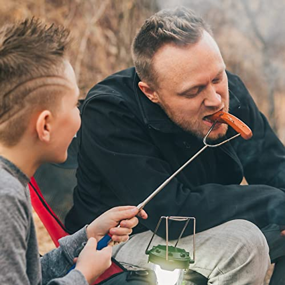 MalloMe Marshmallow Roasting Sticks 45 Inch 4 Pack Smores Kit - Marshmallows Smores Sticks for Fire Pit Long - Camping Campfire Accessories S'mores Gift Set - Smore Hot Dog Roaster Marshmello Skewers