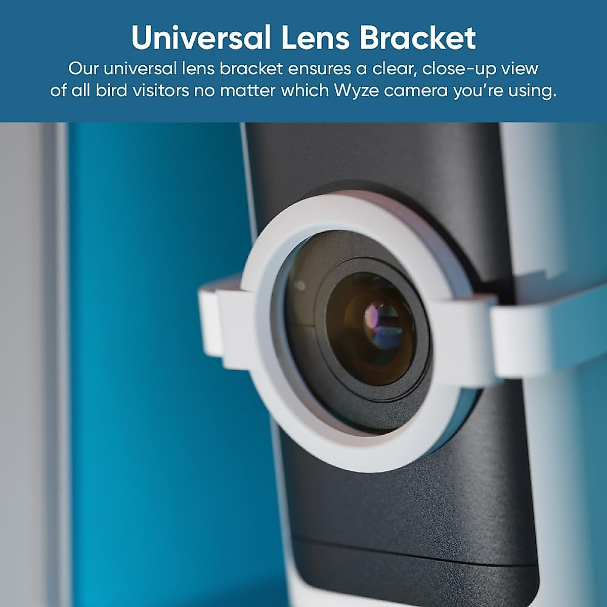 Bird Feeder Camera Case Compatible with Wyze Battery Camera Pro, Wyze Cam Outdoor v1/v2, Wyze Camera v4/v3/v3 Pro, 5 DIY Mounting Methods, Equipped with a Macro Lens (Camera NOT Included)