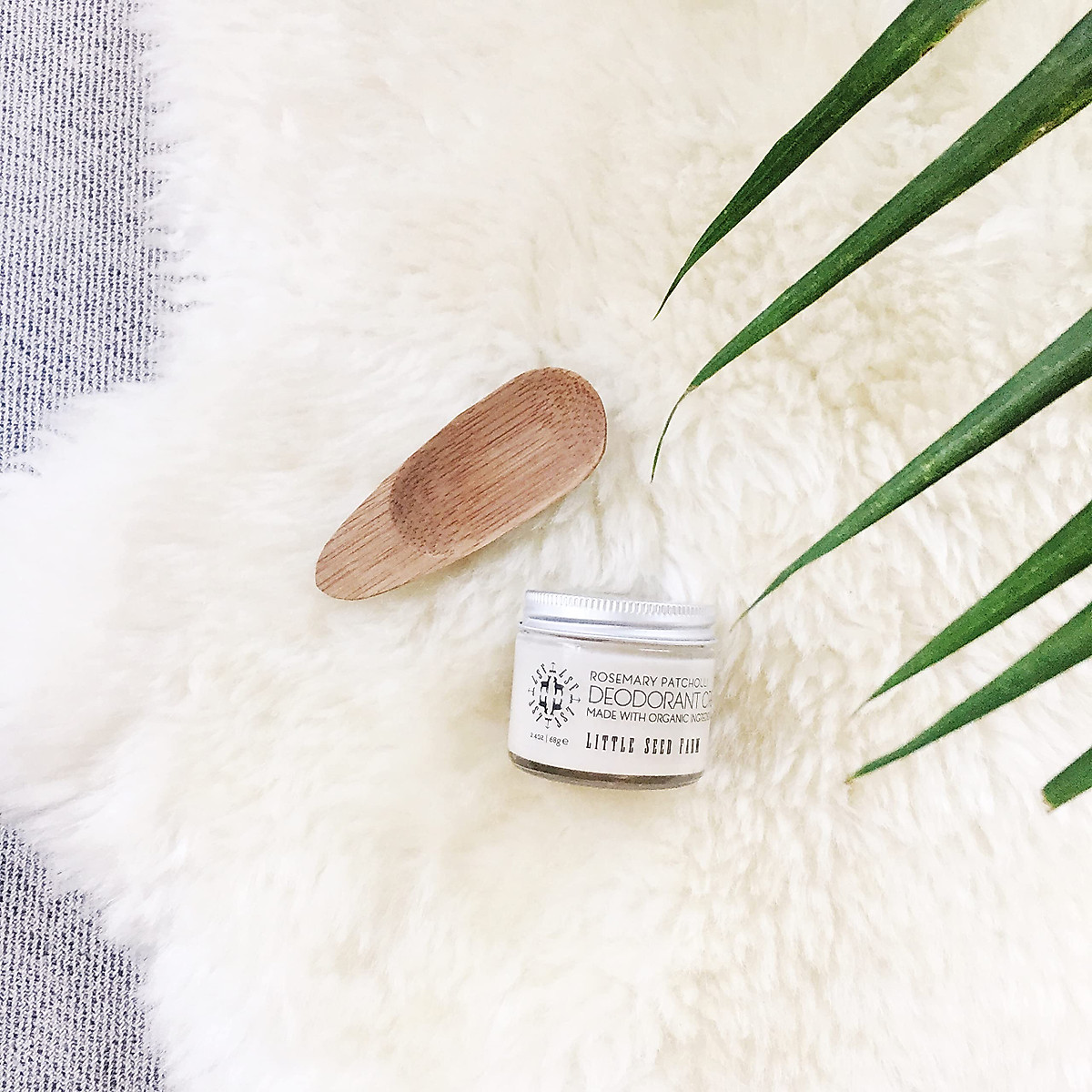 Little Seed Farm All Natural Deodorant Cream, Aluminum Free Deodorant for Women or Men, 2.4 Ounce - Rosemary Patchouli